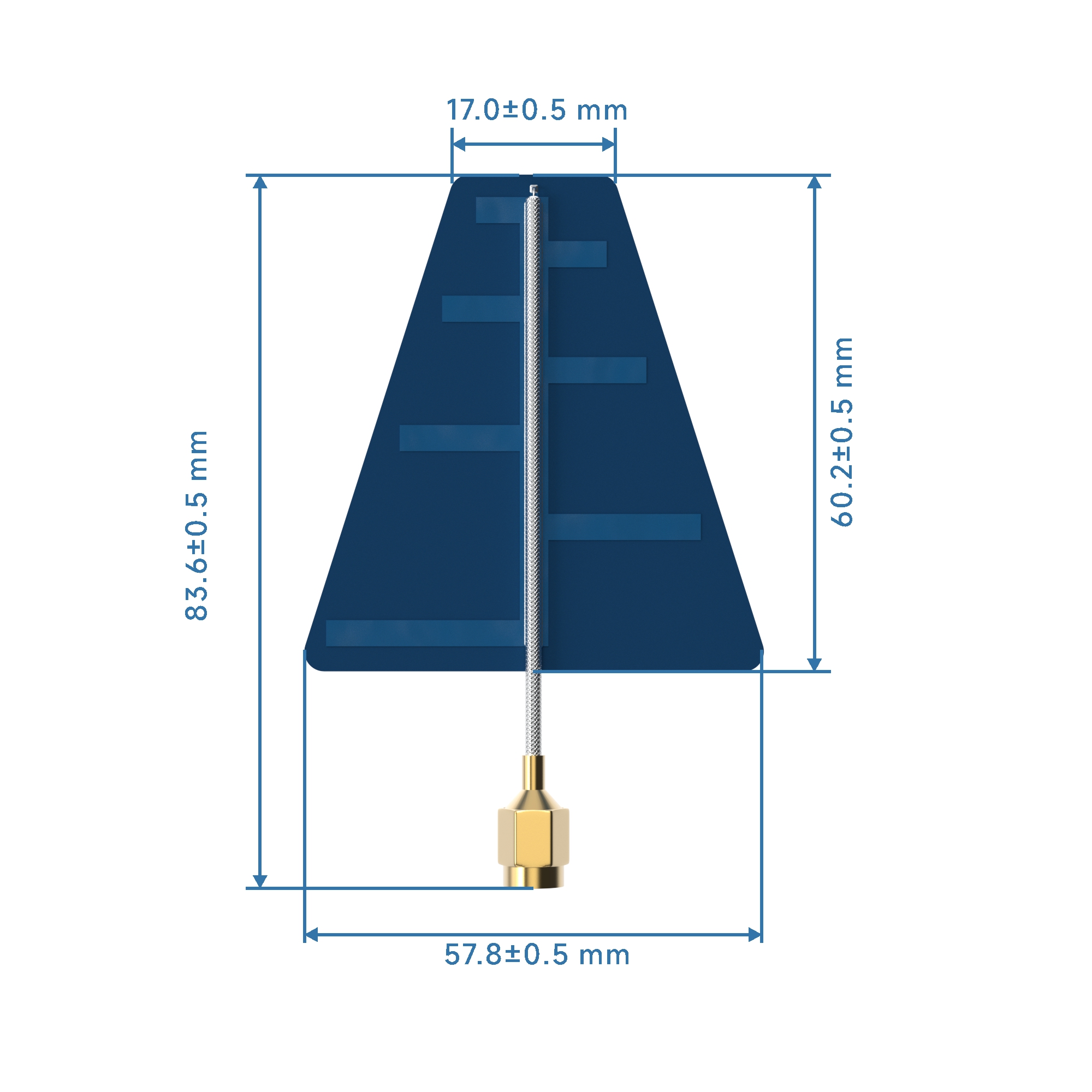 UWB-PCB-D : UWB Directional Logarithmic PCB Antenna-RF antenna-UWB Antenna