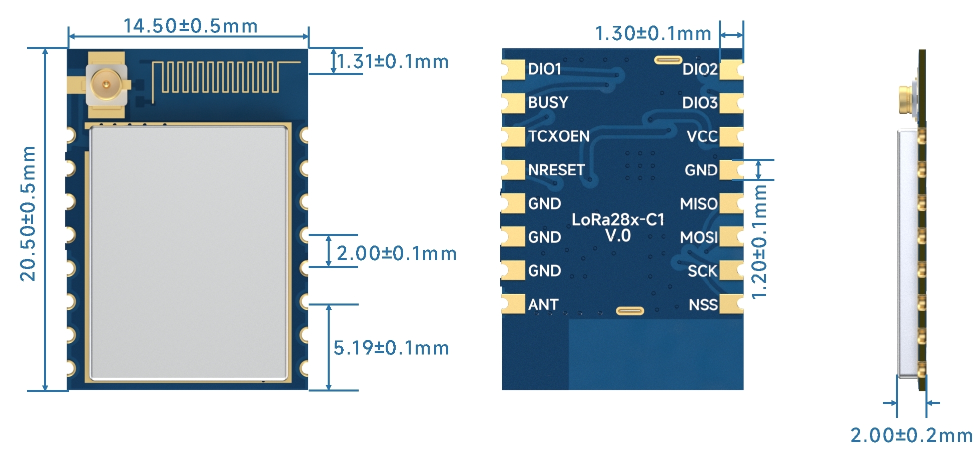 2.4GHz Long-Range LoRa Wireless Transceiver Module -LoRa128X-C1| G-NiceRF