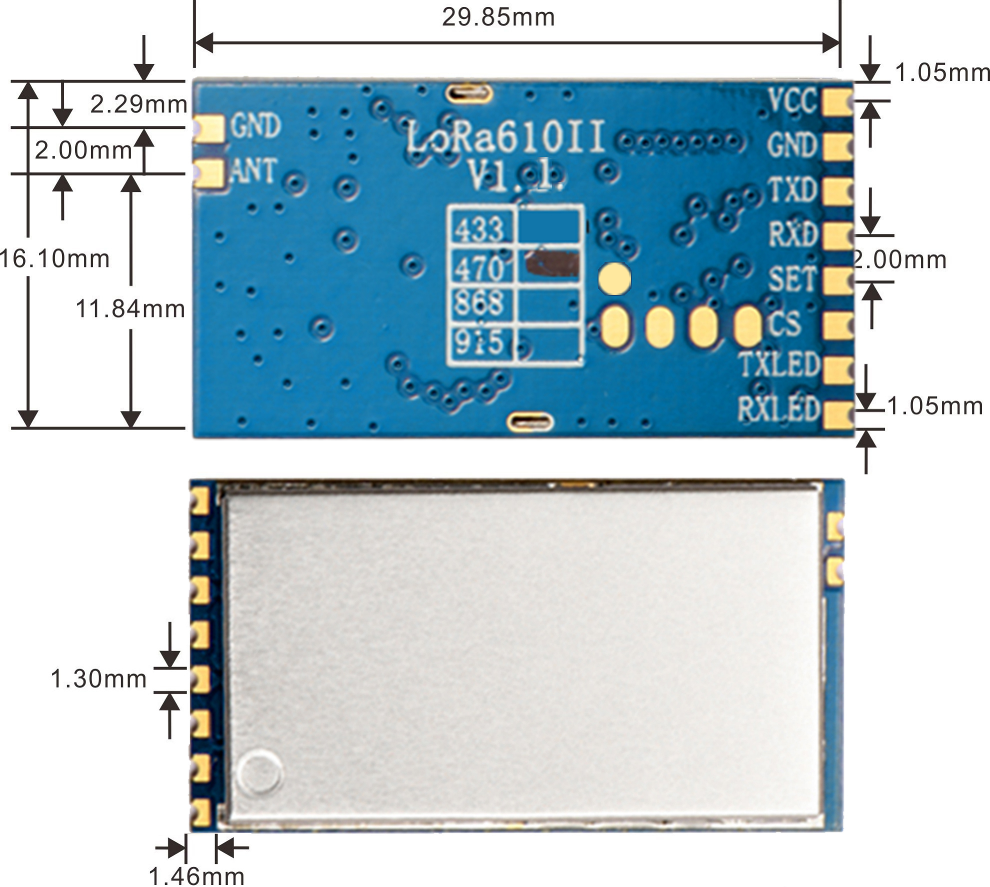 LoRa610II : 160mW Low Power Consumption LoRa Module With Mesh Network ...