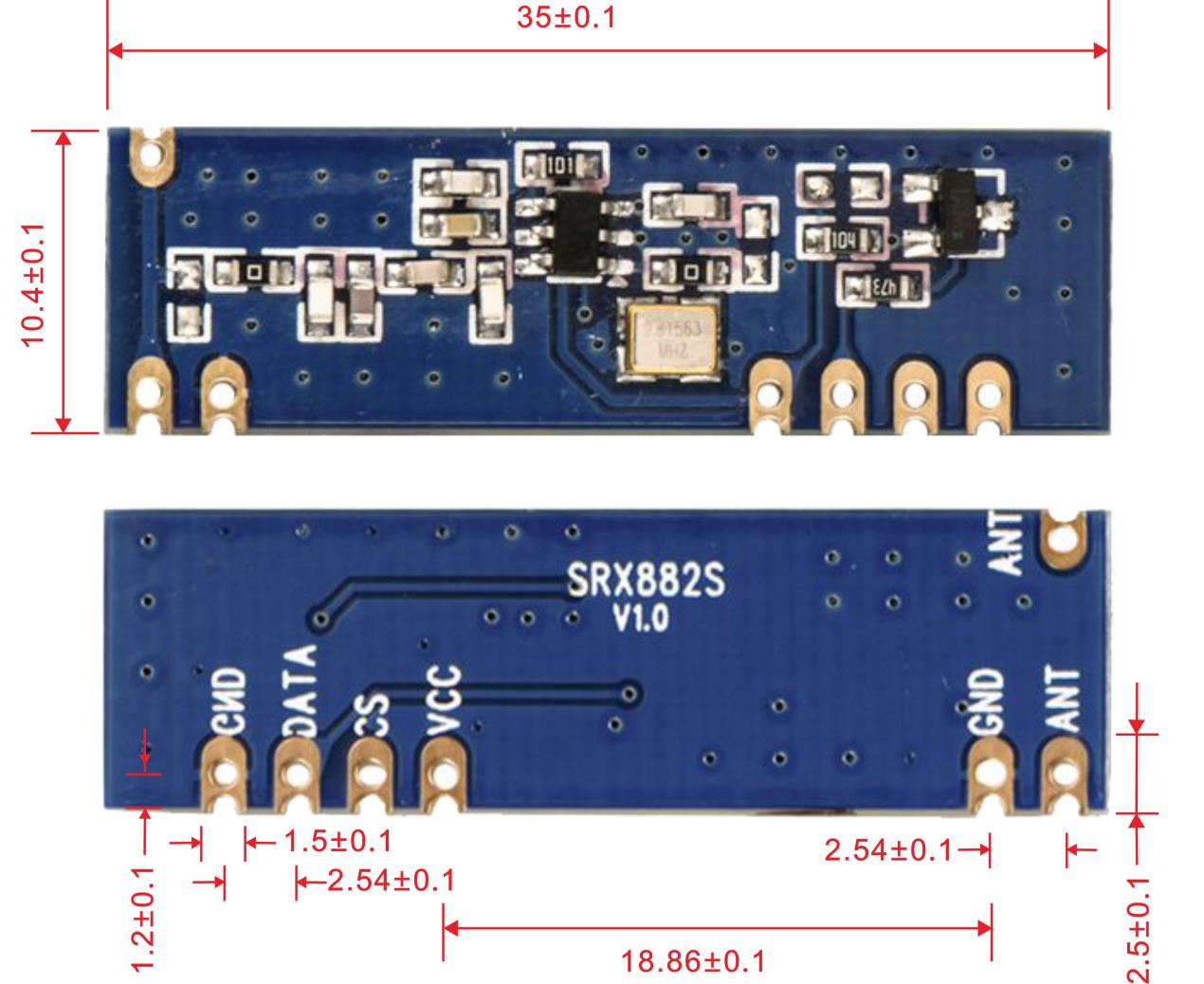 315/433MHz Superheterodyne Receiver Module-ASK modules SRX882S | G-NiceRF