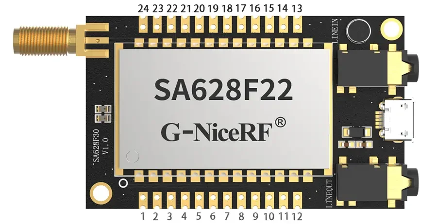 SA628F22 :16K Sampling Rate Full Duplex Wireless Audio Module