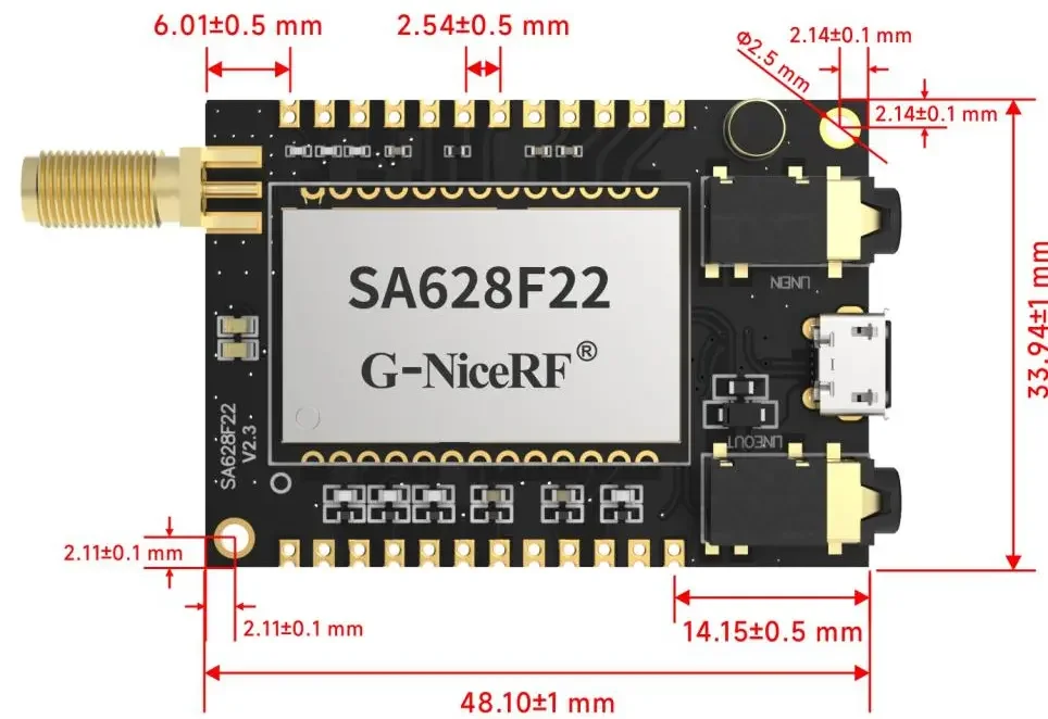 SA628F22 :16K Sampling Rate Full Duplex Wireless Audio Module
